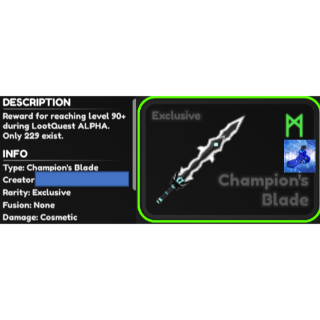 Champion's Blade - Game Items - Gameflip