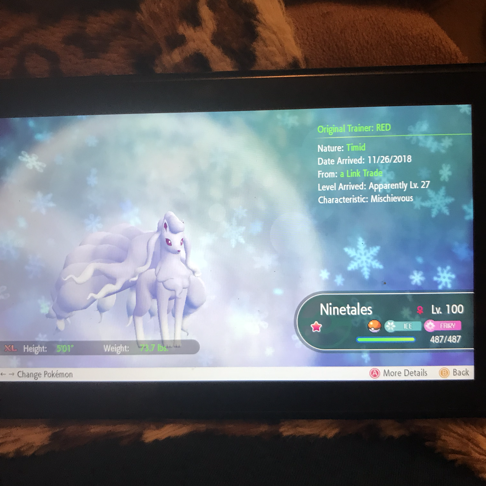 Alolan Ninetales | Shiny Alolan Ninetales - Pokémon Let's Go Game Items ...