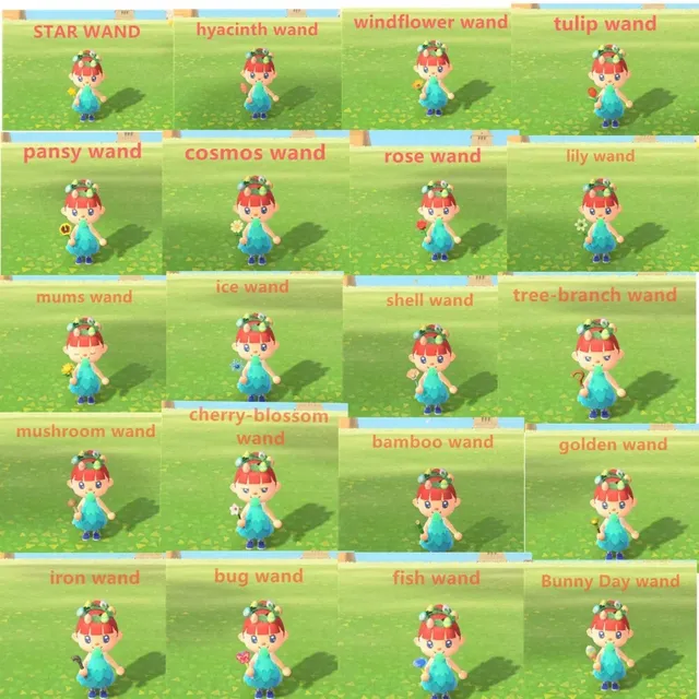 Animal Crossing New Horizons ALL 20 WANDS - Animal Crossing: New ...