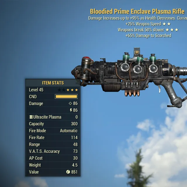 B2550bs Enclave Aligned Flamer Rifle - Fallout 76 Game Items - Gameflip