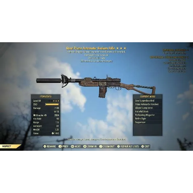 Weapon | Q2525 Radium Rifle - Fallout 76 Game Item - Gameflip