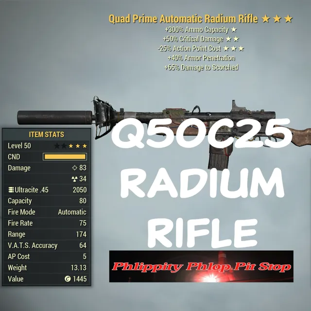 q50c25 radium rifle - Fallout 76 Game Items - Gameflip
