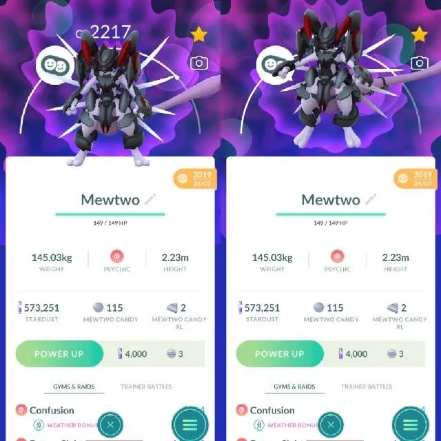 Pokémon Go Armored Mewtwo Year 2019 - Guarantee Lucky - Trade 20K Or 1M ...