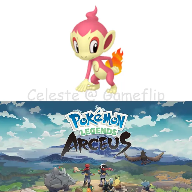 PLA Alpha Shiny Chimchar Max Effort Level - Pokémon Legends: Arceus ...