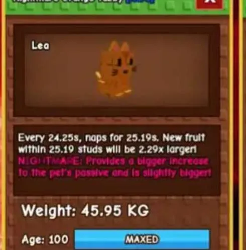 Nightmare Orange Tabby - Grow a Garden Game Item - Gameflip