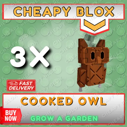 Cooked Owl Grow a Garden - Game Item - Gameflip