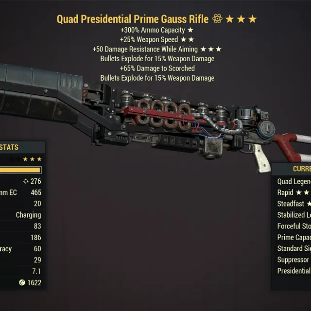Quad 25ffr Gauss Rifle - Fallout 76 Game Items - Gameflip