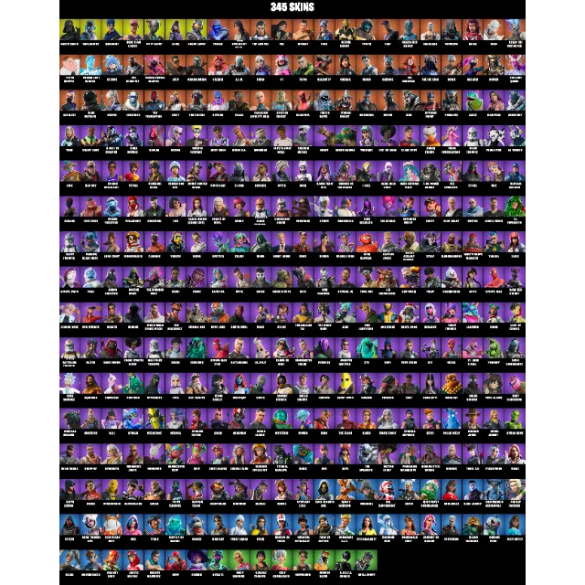 FORTNITE 345 Skins: Glow | Rogue Agent | Take The L | Elite Agent | OG ...