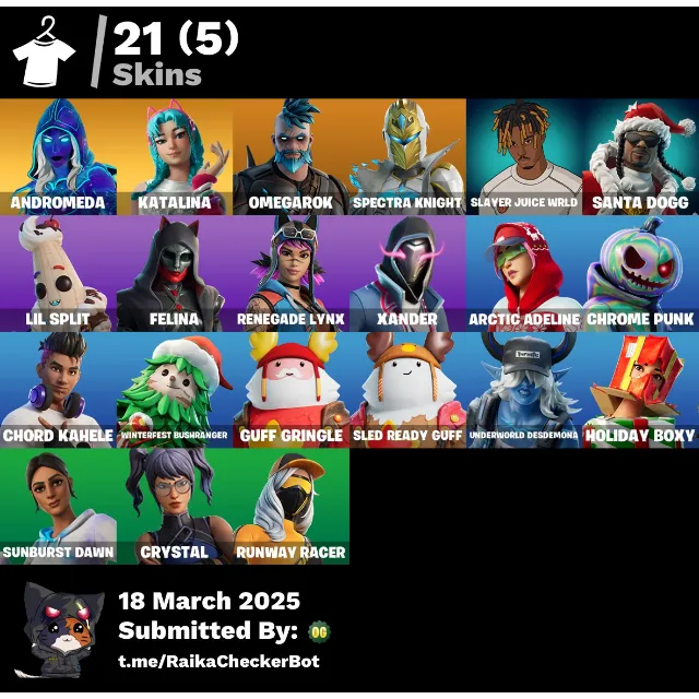 Fortnite 21 skins: Andromeda | Katalina | Omegarok | Spectra Knight ...