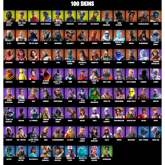 FORTNITE Stealth Reflex | Warpaint | Elite Agent | The Reaper | Rose ...