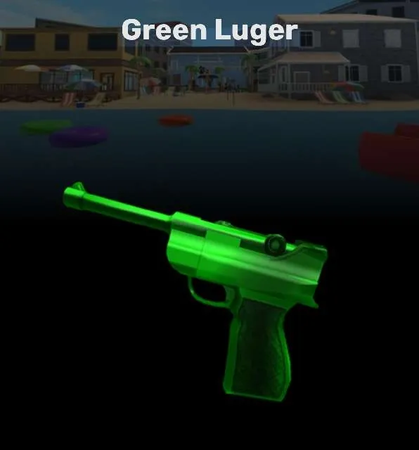 MM2 GREEN LUGER - Murder Mystery 2 Game Item - Gameflip