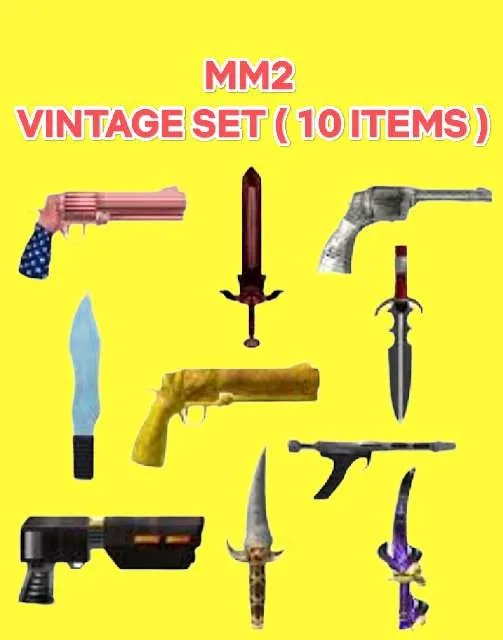 VINTAGE SET MM2 - Murder Mystery 2 Game Item - Gameflip
