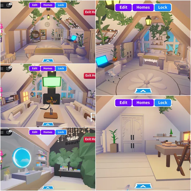Modern Boho Luxury Tree House Apartment Adopt Me Home House Build ...