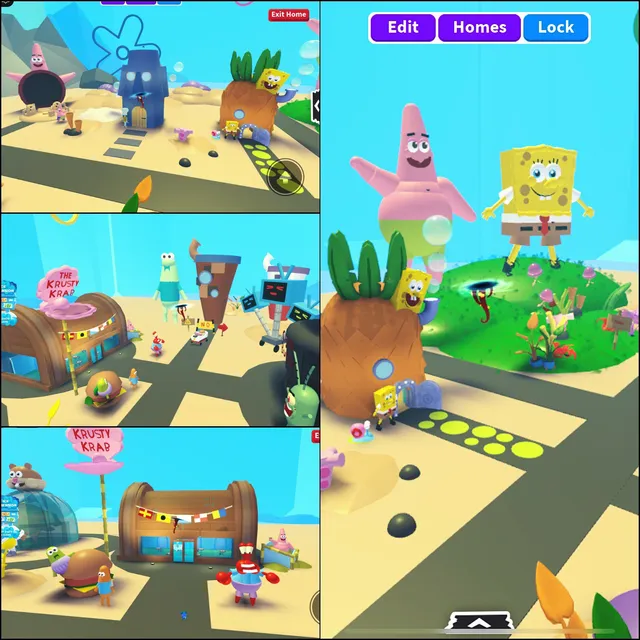 Amazing adopt me SpongeBob SquarePants bikini bottom home house build ...