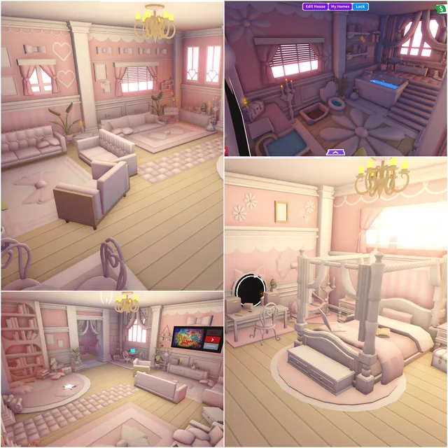 Beautiful coquette adopt me home house build VERY detailed - Other ...