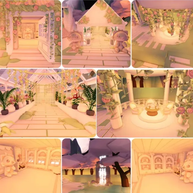 Beautiful Adopt Me Home Romantic Rose Garden Cottage & Greenhouse ...
