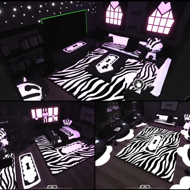 Zebra Y2K Aesthetic 2-Story Home – Adopt Me Home House Build - Game ...