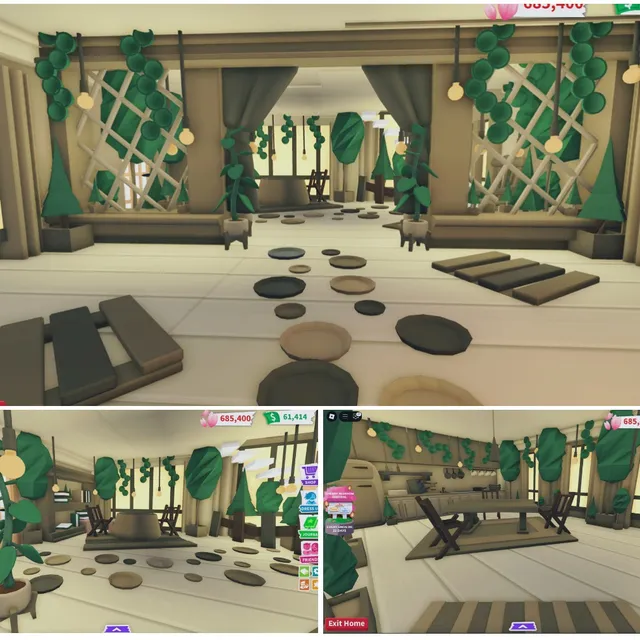 Boho jungle forest estate - Adopt Me home house build - Other - Gameflip