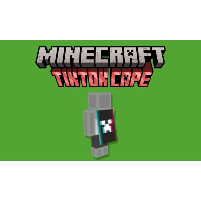 Minecraft TikTok Cape - Itens de Jogos - Gameflip