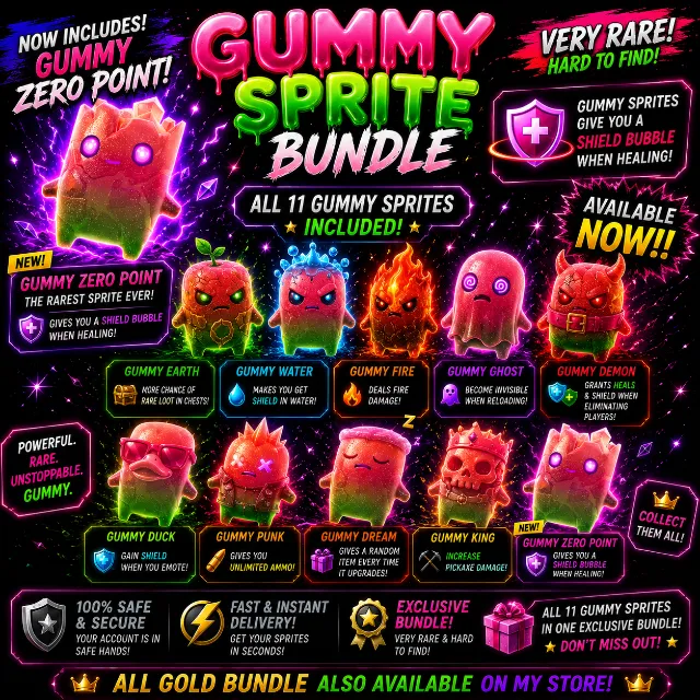All Gummy Sprites Fortnite Bundle + Gummy Zero Point!!!! - Fortnite ...