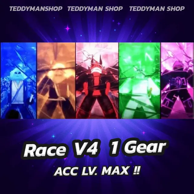 Blox Fruit | Race V4 1 Gear & Fruit V2 100% | Godhuman Lv.2800 ...