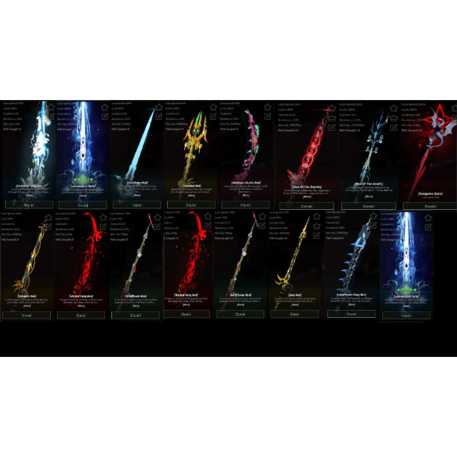 Fisch 🐟 | Level 1000 🔥| Seraphic Rod , Ethereal Prism Rod , Luminescent ...