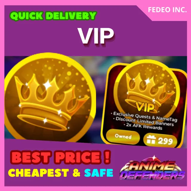 VIP Anime Defenders - Roblox Game Items - Gameflip