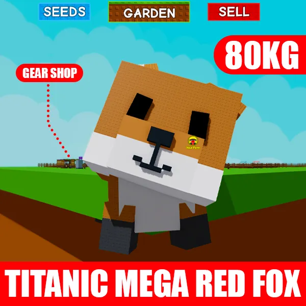 TITANIC MEGA RED FOX | 80KG - Grow a Garden Game Item - Gameflip