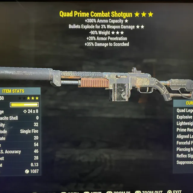 Weapon | Qe90 Combat Shotgun - Fallout 76 Game Items - Gameflip
