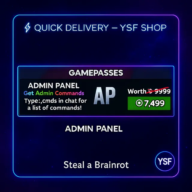 ADMIN panel steal a brainrot - Roblox Game Item - Gameflip