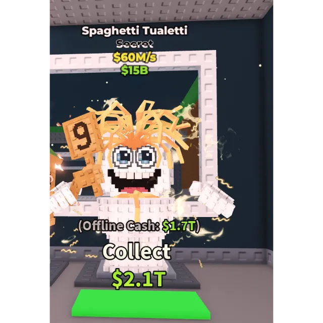 Spaghetti Tualetti 60m/s - Roblox Game Item - Gameflip