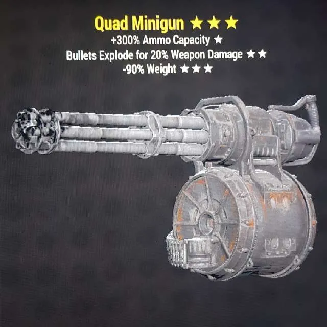 Weapon | QE90 Minigun - Fallout 76 Game Items - Gameflip