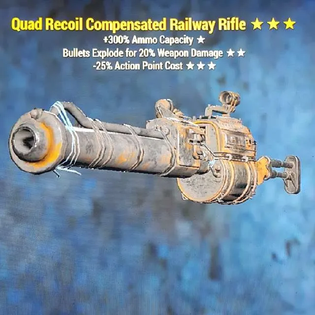 Weapon | QE25 Railway - Fallout 76 Game Items - Gameflip