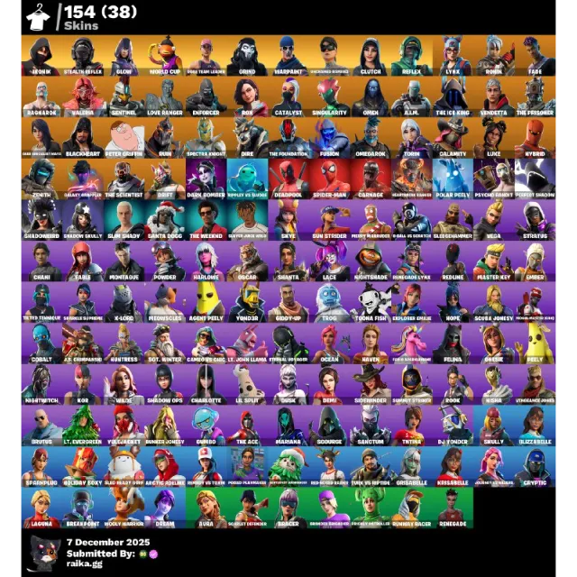 153 Skins IKONIK Stealth Reflex Glow FULL ACCESS STACKED ACCOUNT ...