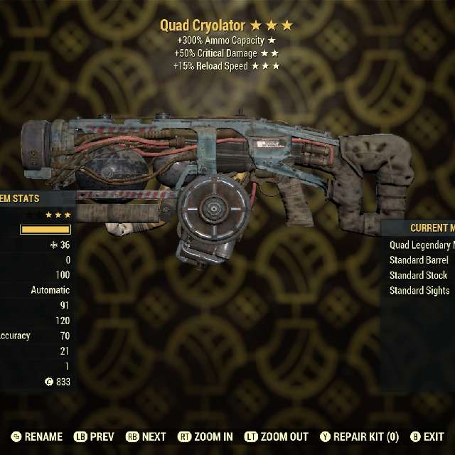 Weapon | Q5015 Cryolator - Fallout 76 Game Items - Gameflip