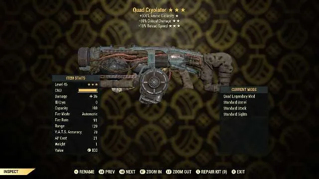 Weapon | Q5015 Cryolator - Fallout 76 Game Items - Gameflip