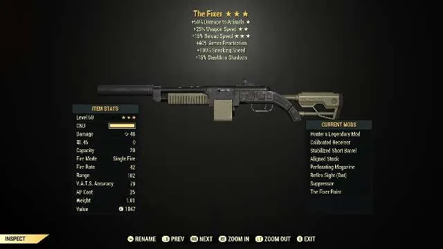 Weapon | H2515 The Fixer - Fallout 76 Game Items - Gameflip