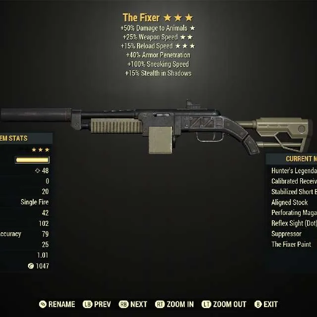 Weapon | H2515 The Fixer - Fallout 76 Game Items - Gameflip