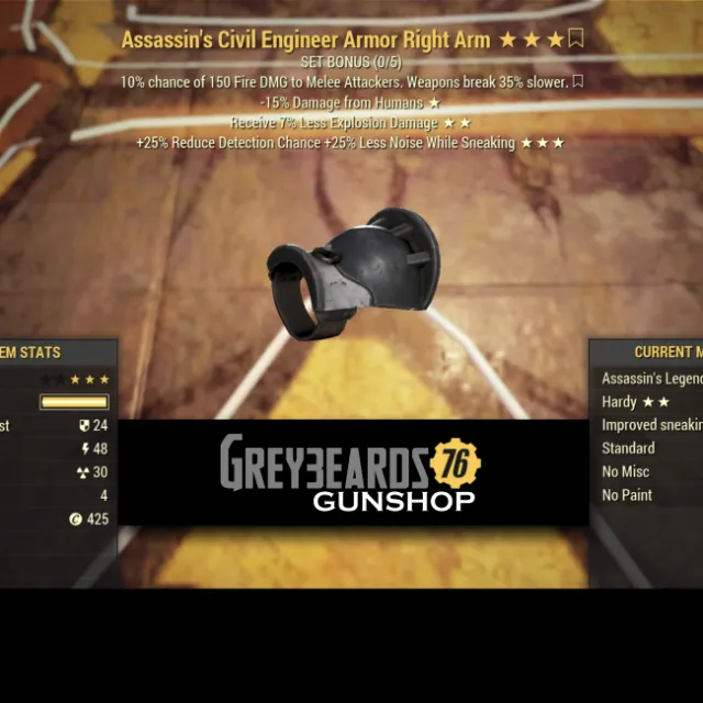 ASSA LED Sneak Civil RA - Fallout 76 Game Items - Gameflip