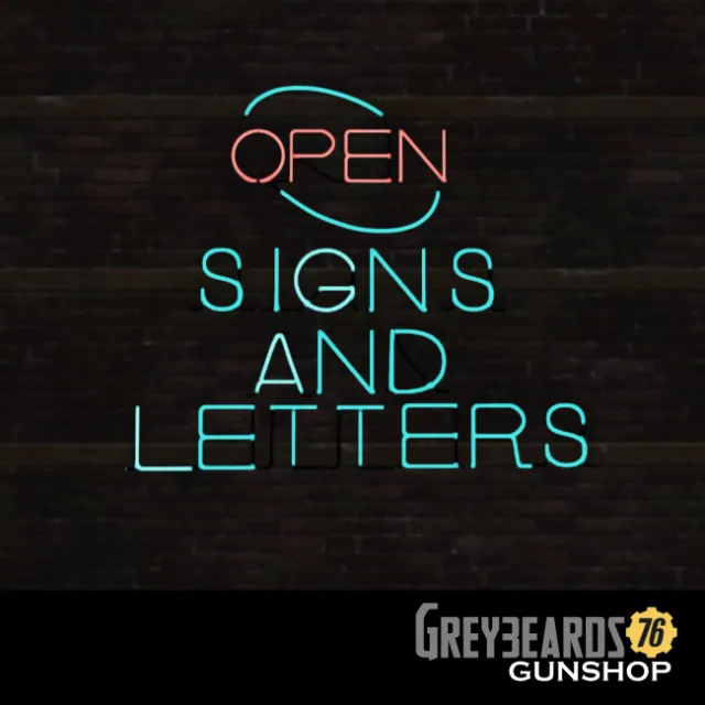 Plan | Signs & Letters (Neon) - Fallout 76 Game Item - Gameflip