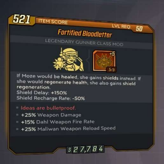 Class Mod | +5 Phalanx Moze Rare BL - Game Items - Gameflip