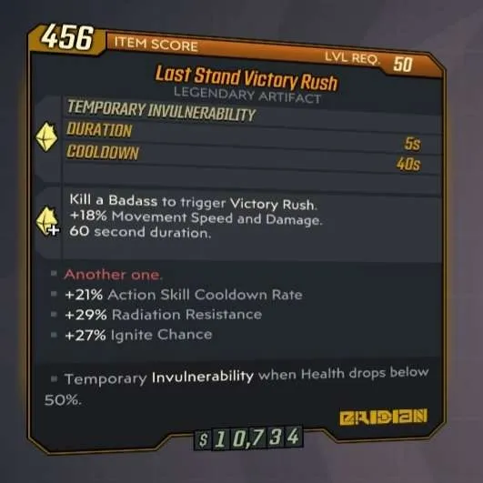 Artifact | Last Stand Victory Rush - Borderlands 3 - PS4 Game Item - Gameflip