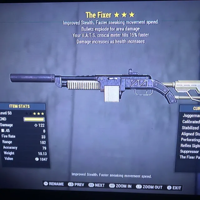 Weapon | JuggE15 Fixer - Fallout 76 Game Item - Gameflip