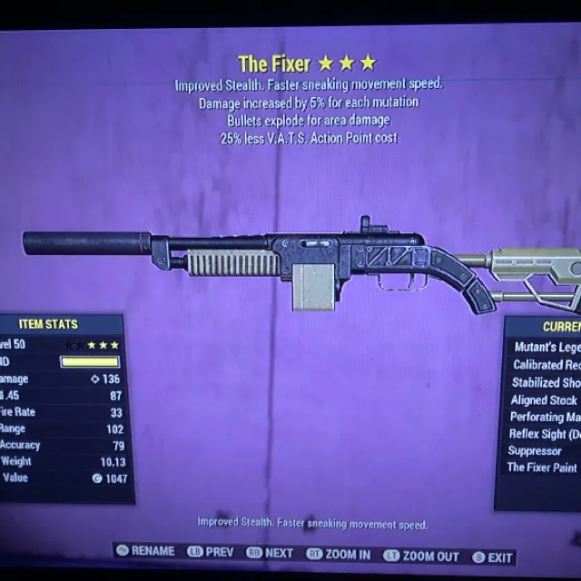 Weapon | ME25 Fixer - Fallout 76 Game Items - Gameflip