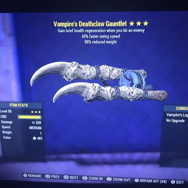 Weapon | VSS Deathclaw Gauntlet - Fallout 76 Game Item - Gameflip
