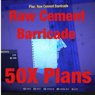Raw Cement Barricade - Game Items - Gameflip