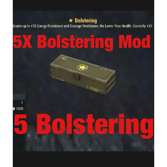 5 Bolstering Mods - Fallout 76 Game Item - Gameflip