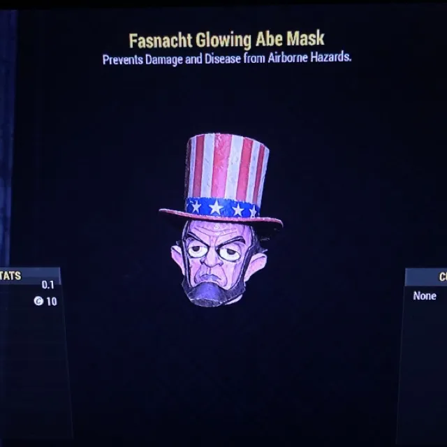 Glowing Abe Mask - Silver Game Item - Gameflip