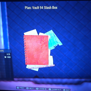 Plan | Vault 94 Stash Box - Game Items - Gameflip