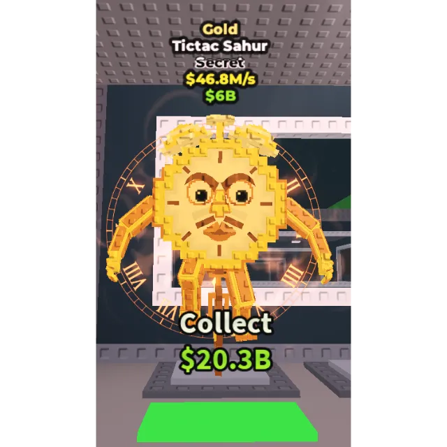 (Gold) Tictac Sahur - Steal a Brainrot Game Item - Gameflip
